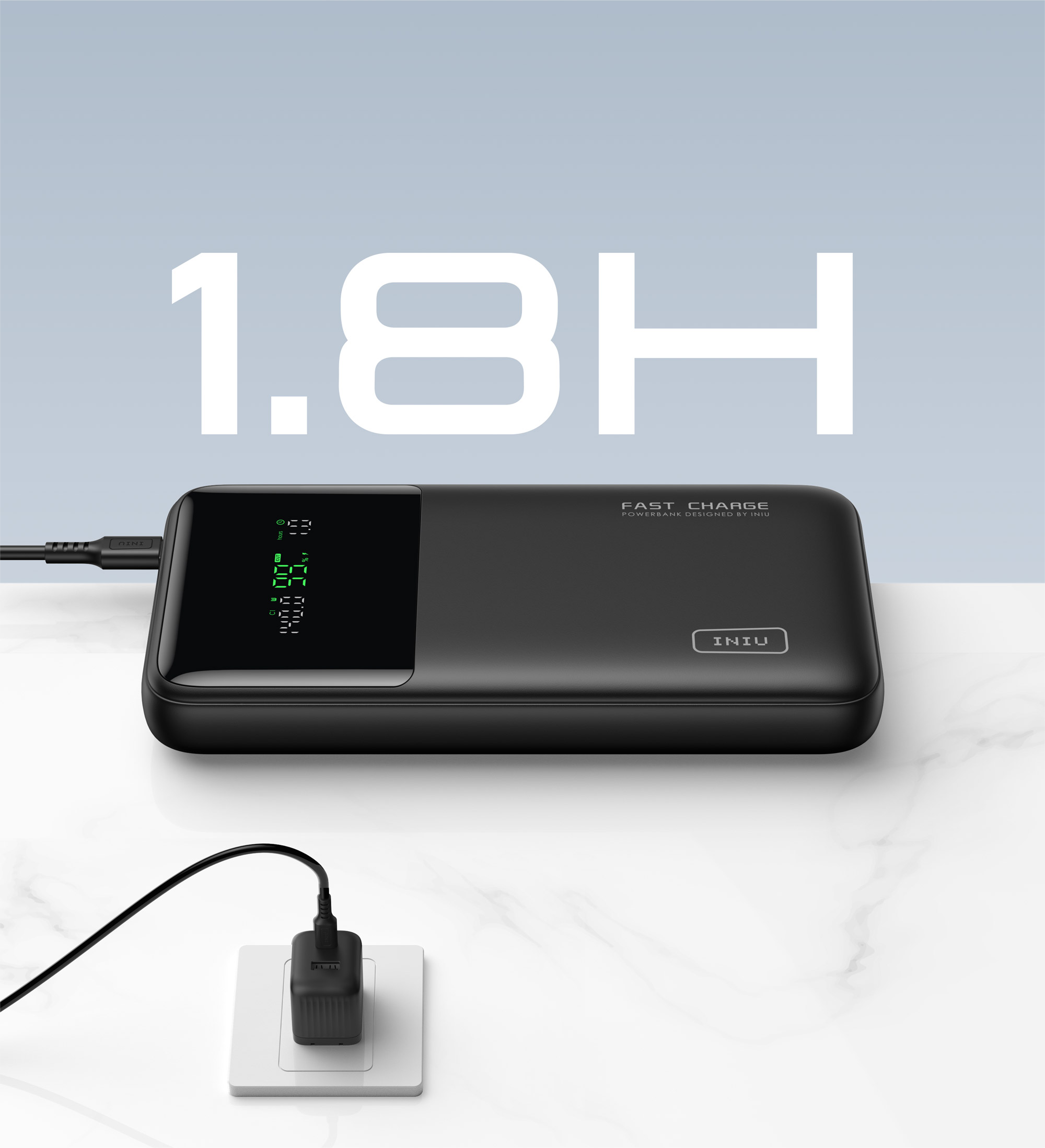 INIU B64 140W 27,000mAh, Fast Charge 1,000+ Devices, 140W Max Output f